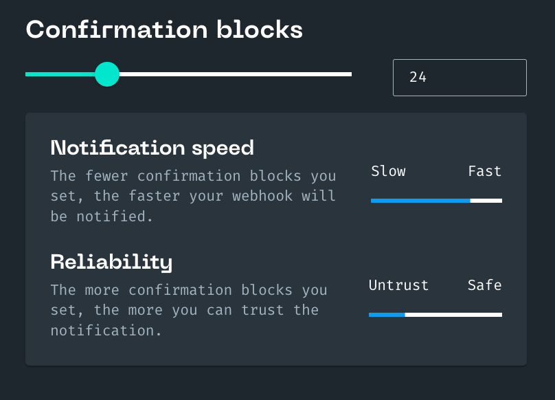 Confirmation Blocks | STARTON DOCUMENTATION